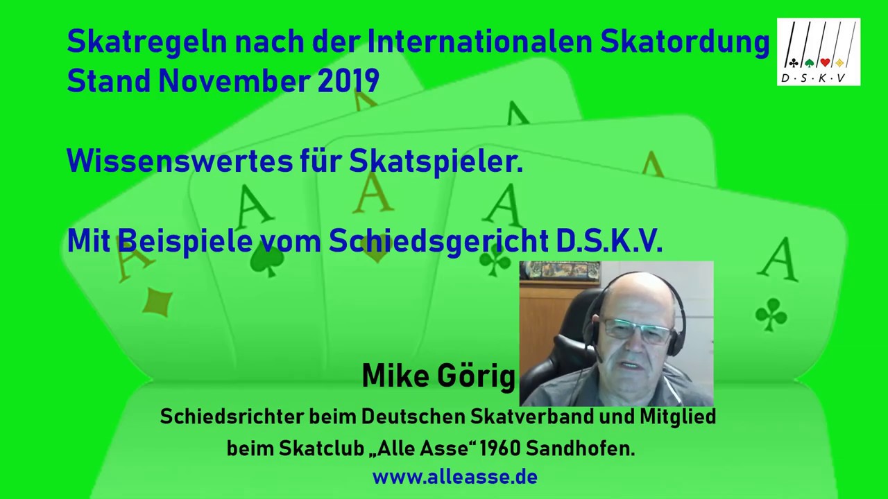 Skatregeln nach der internationalen Skatordnung - YouTube