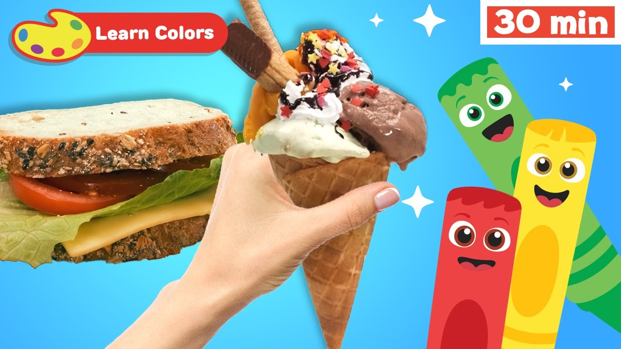 Color Crew Magic | Educational Video | Ice Cream, Sandwich & More ...