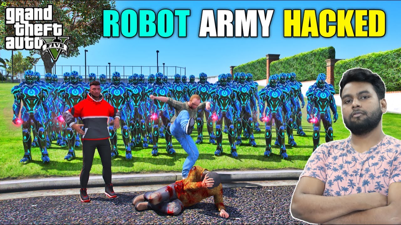 GTA 5 : LESTER HACKED MICHAEL'S ROBOT ARMY || BB GAMING - YouTube