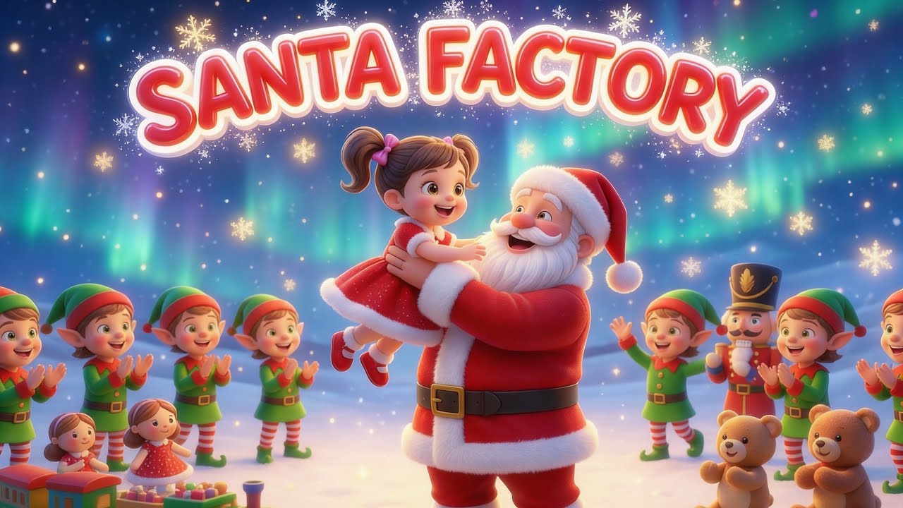 Christmas Song Santa factory | Christmas song for children | Nursery ...