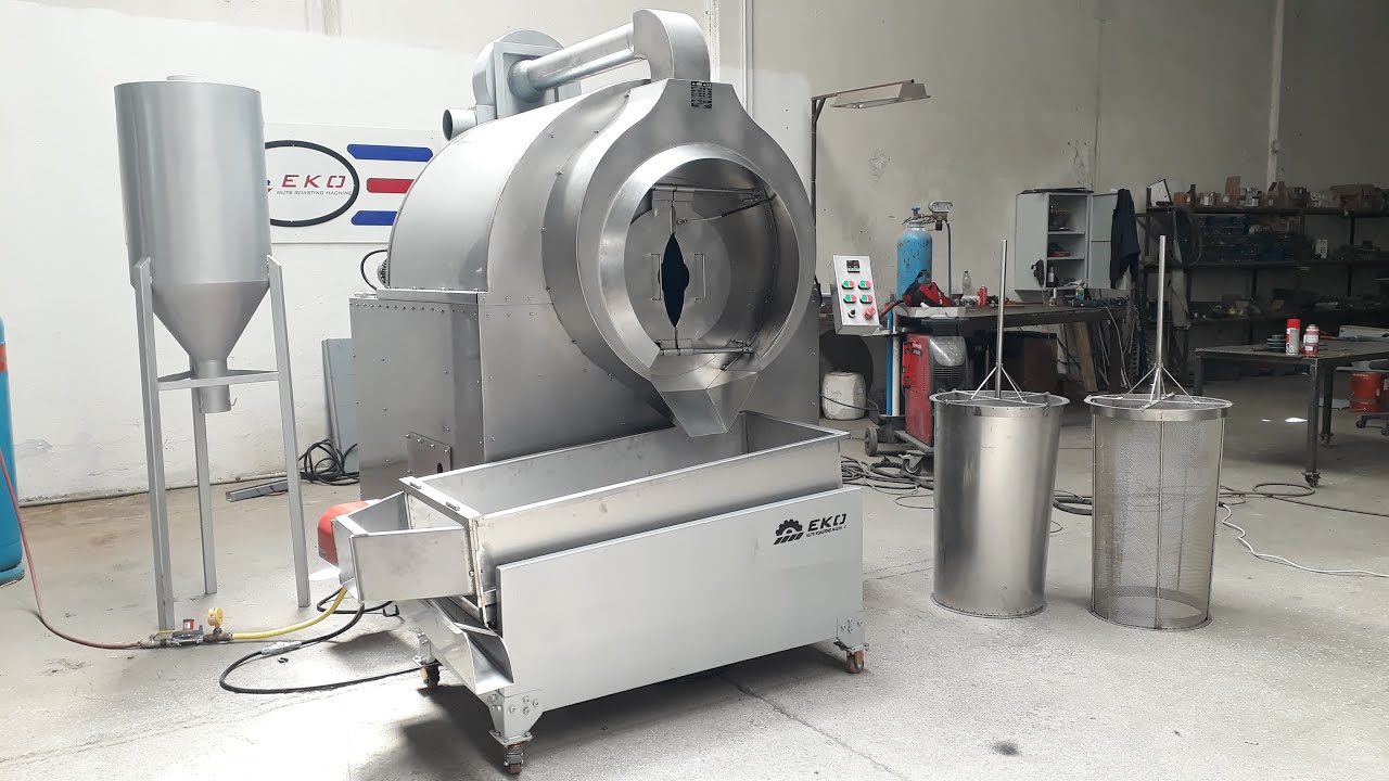 Drum Type Roasting Machine / Барабанная печь - YouTube