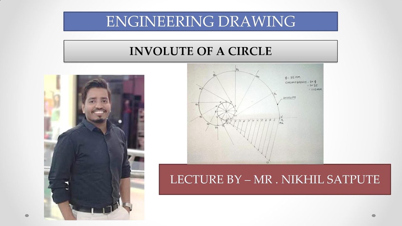 Engineering Drawing | Involute of a circle | Easy Drawing Techniques ...