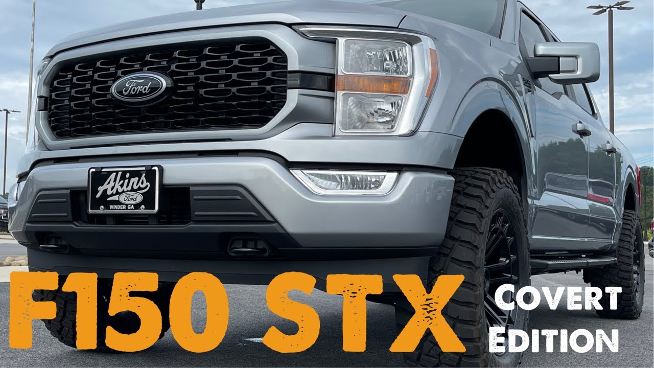 Ford F150 STX Covert Edition Leveled on 34s 2021 Iconic Silver Value ...