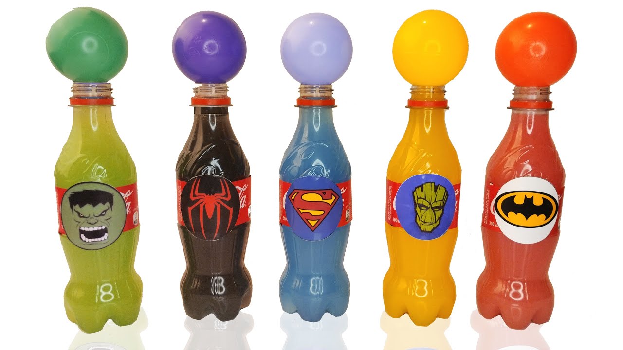 5 Coca Cola Bottles l Satisfying Video l How To Make Rainbow Coca Cola ...