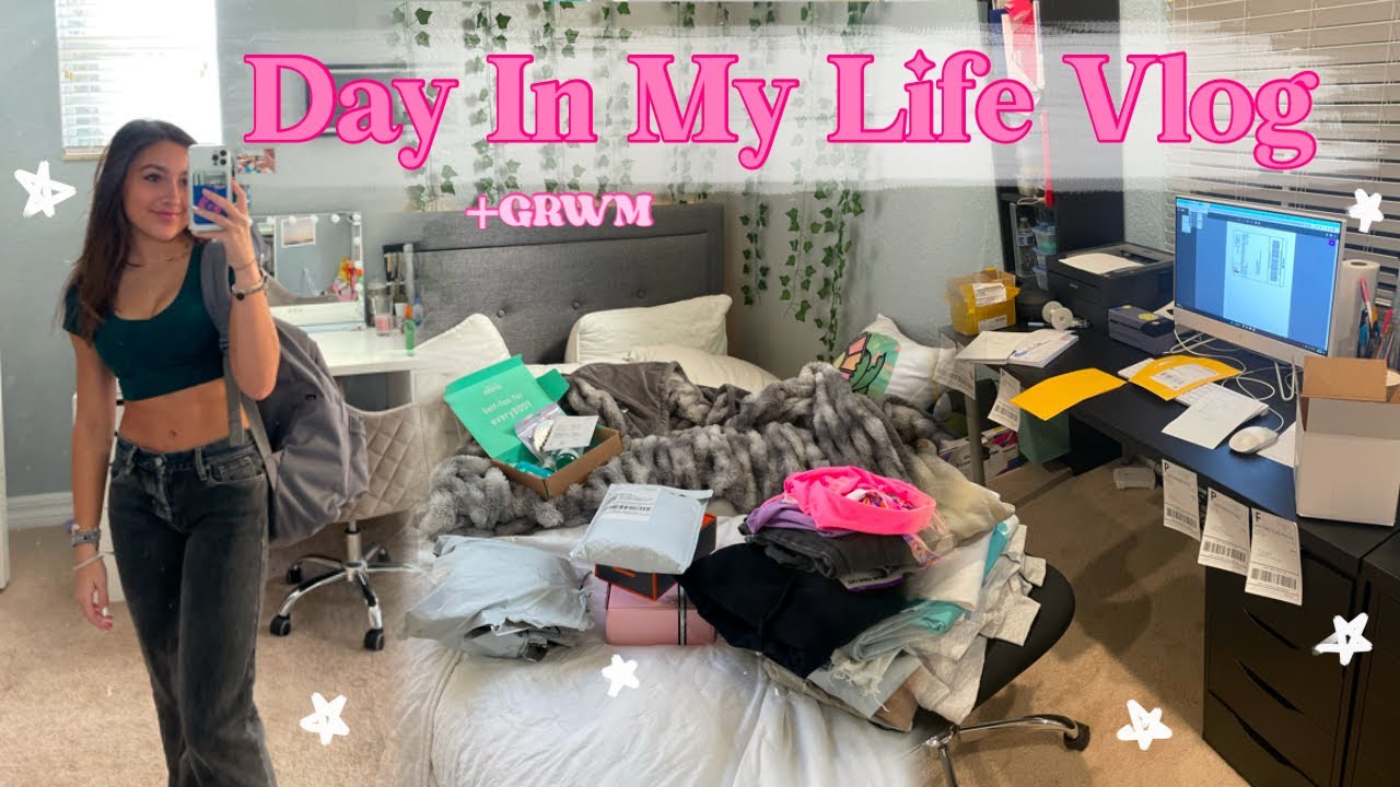 DAY IN MY LIFE + GRWM // teenage business owner / microinfluencer - YouTube