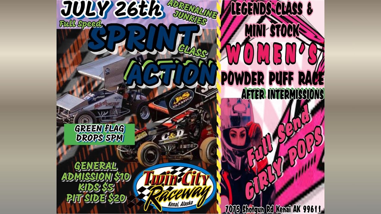 Twin City Raceway. Sprints & Powder Puff - YouTube