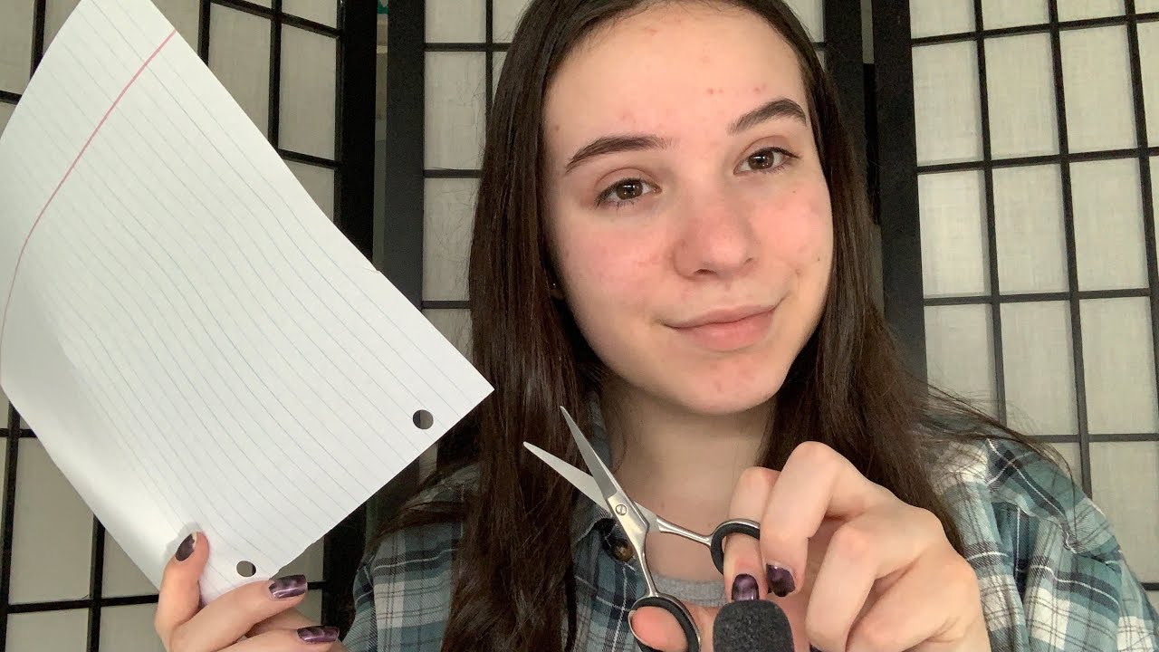 ASMR Paper Cutting (Scissor and Paper Sounds) - YouTube