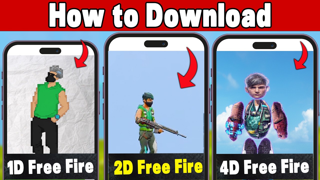 How to Download 4D , 2D , 1D Free Fire || I Got 4D , 2D , 1D Free Fire ...