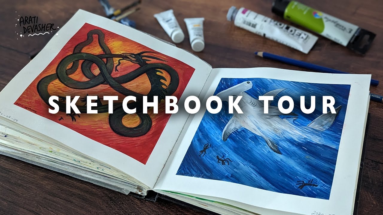 SKETCHBOOK TOUR 3 – gouache and mixed media in a Seawhite of Brighton ...