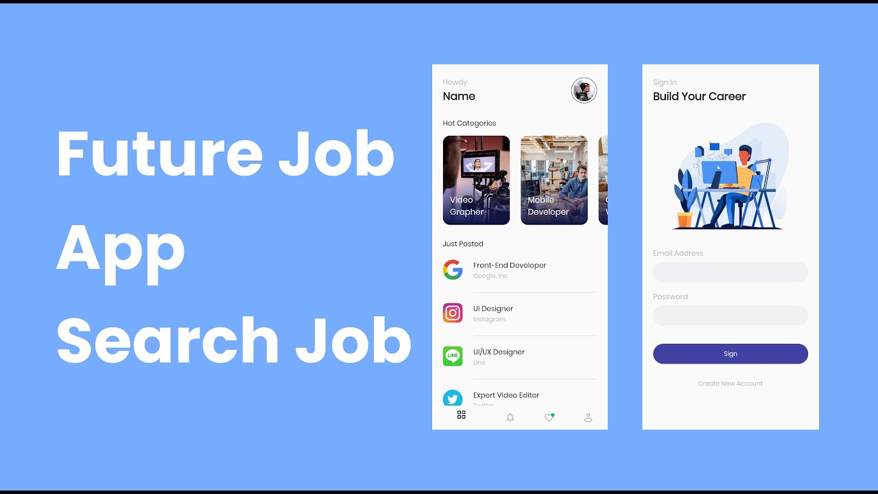Flutter Future Job App | Aplikasi pencari kerja - YouTube