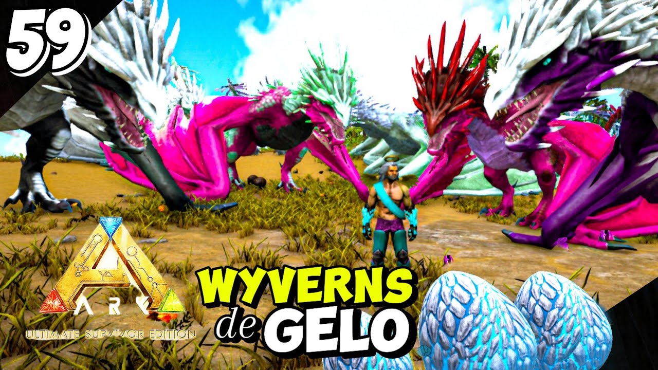 Novos Filhotes de Dragão de Gelo Coloridos - Ice Wyverns Ark ultimate ...