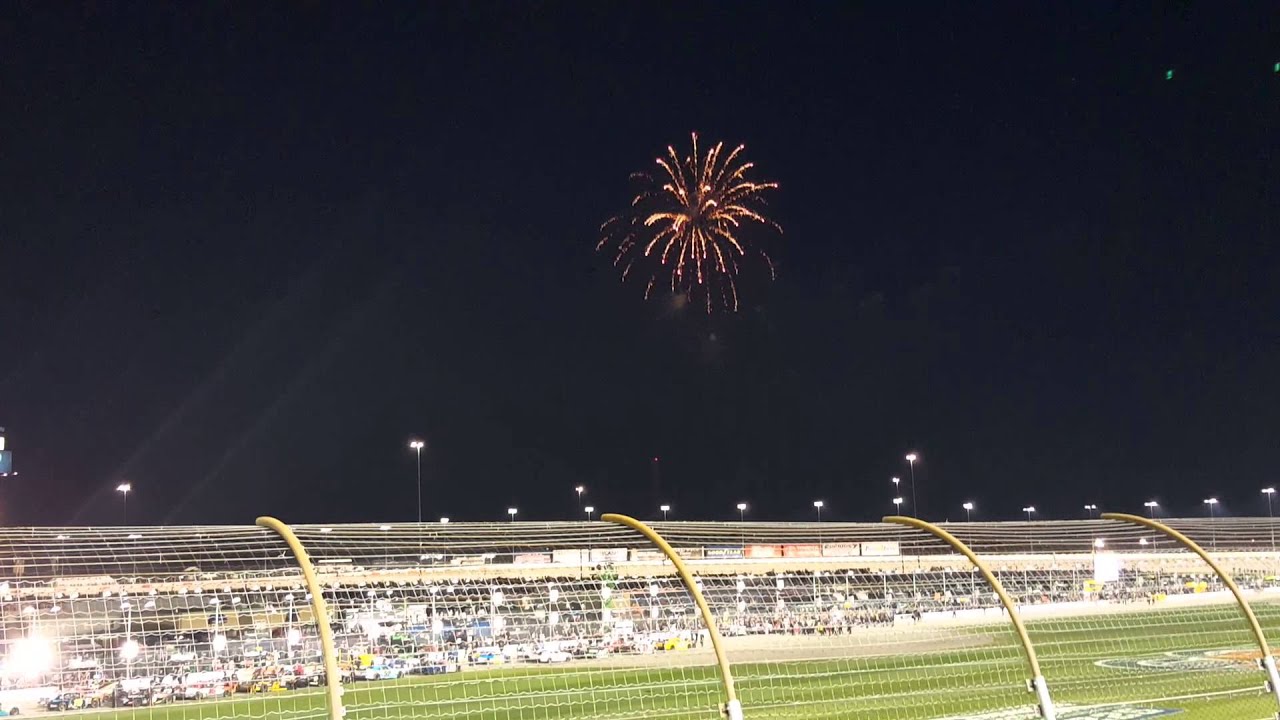 NASCAR SERIES 300 post race fireworks - YouTube