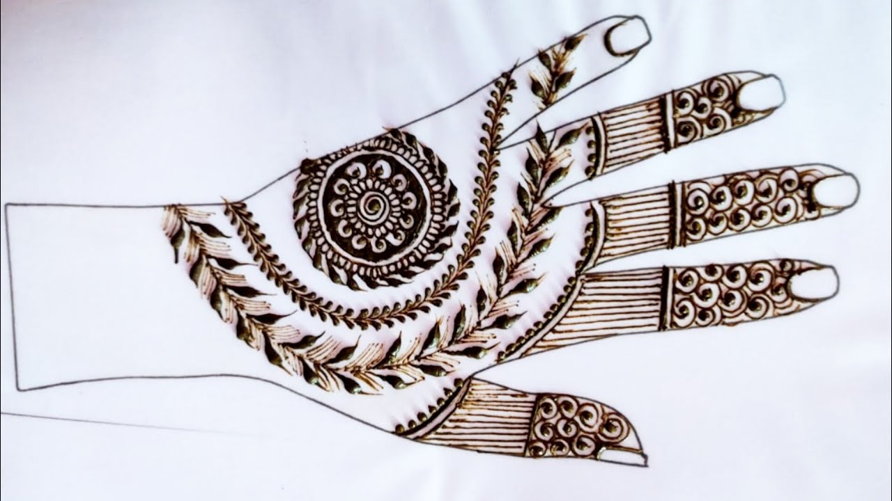 easy and simple mehendi design/step by step mehendi design/watch till ...