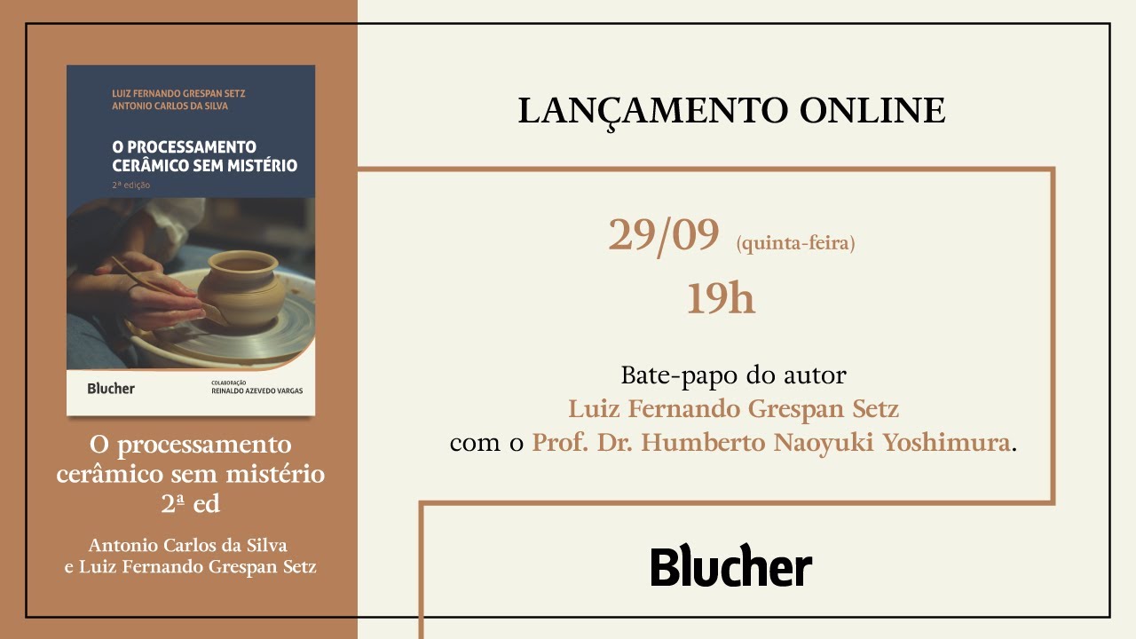 Lançamento O Processamento Cerâmico Sem Mistério De Antonio Carlos
