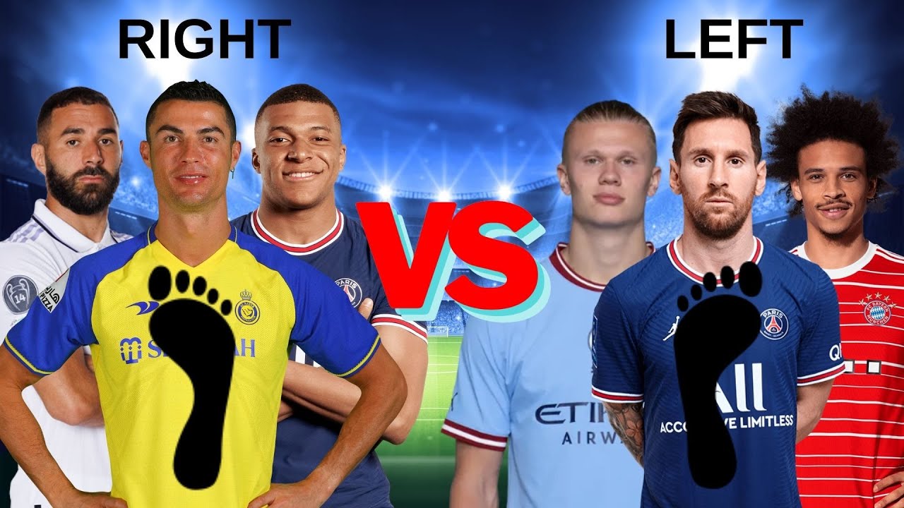 Right Footed Trio vs Left Footed Trio 🔥(Ronaldo,Messi,Mbappe,Haaland ...