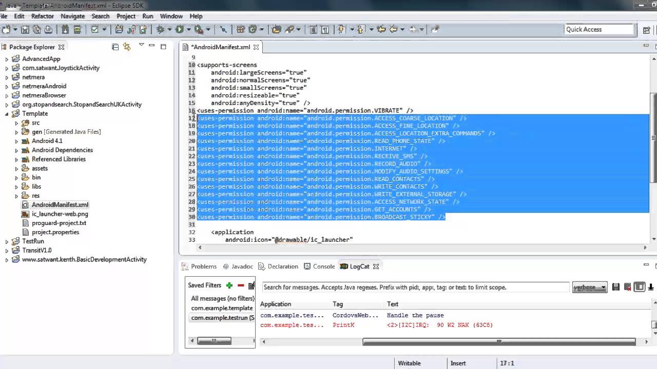 PhoneGap Android Setup Guide (creating a template folder part 1) - YouTube