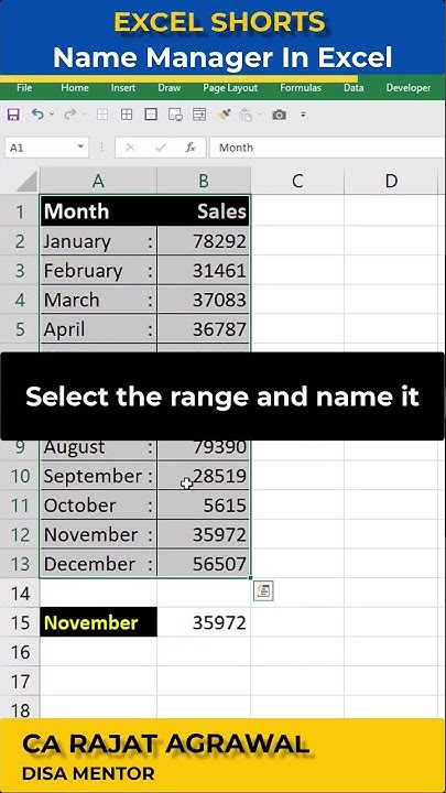 #excel 83 - How to use Name Manager in Excel #shorts - YouTube