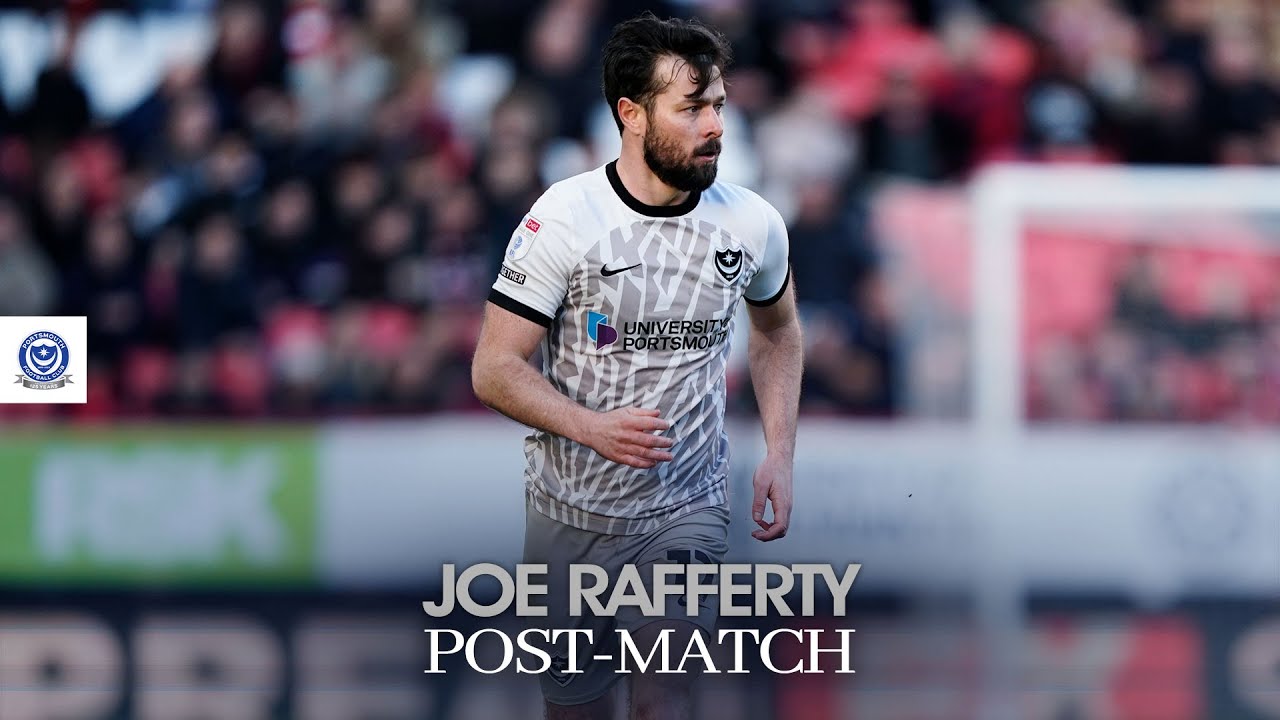 Joe Rafferty post-match | Charlton Athletic 0-0 Pompey - YouTube