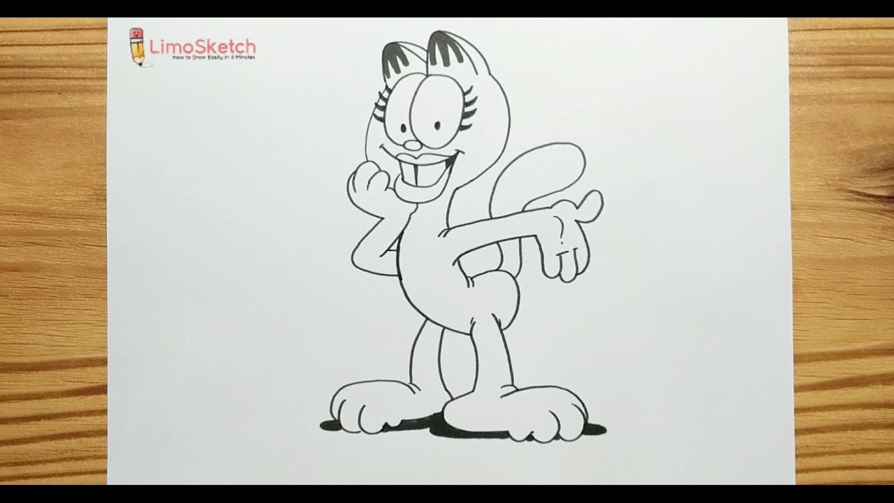 HOW TO DRAWING ARLENE - THE GARFIELD - YouTube