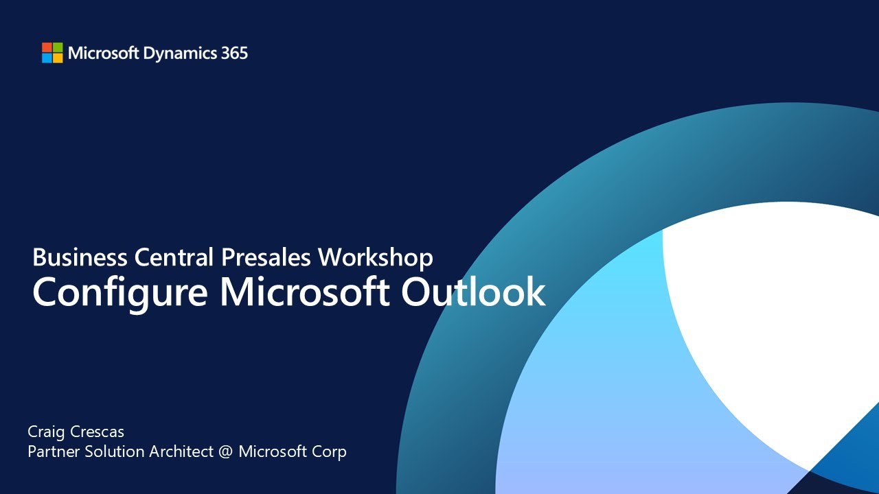 02 Connect Outlook in Business Central - YouTube