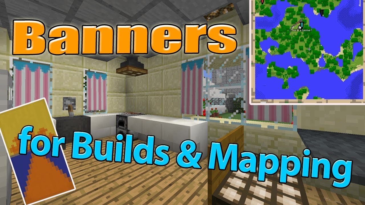 Minecraft Using Banners for Building & Mapping | survival + creative ...