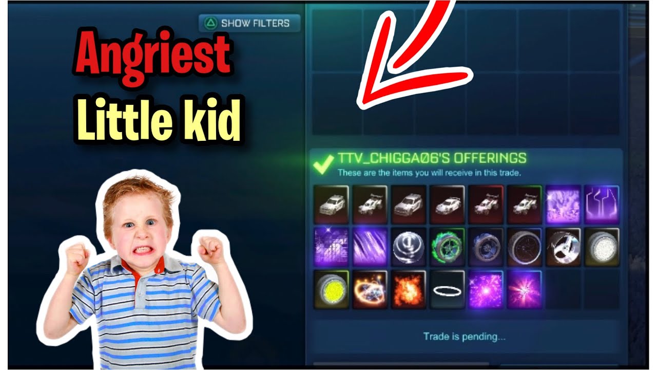 ANGRIEST Little Kid Scams Himself! (Scammer Gets Scammed) Rocket League ...