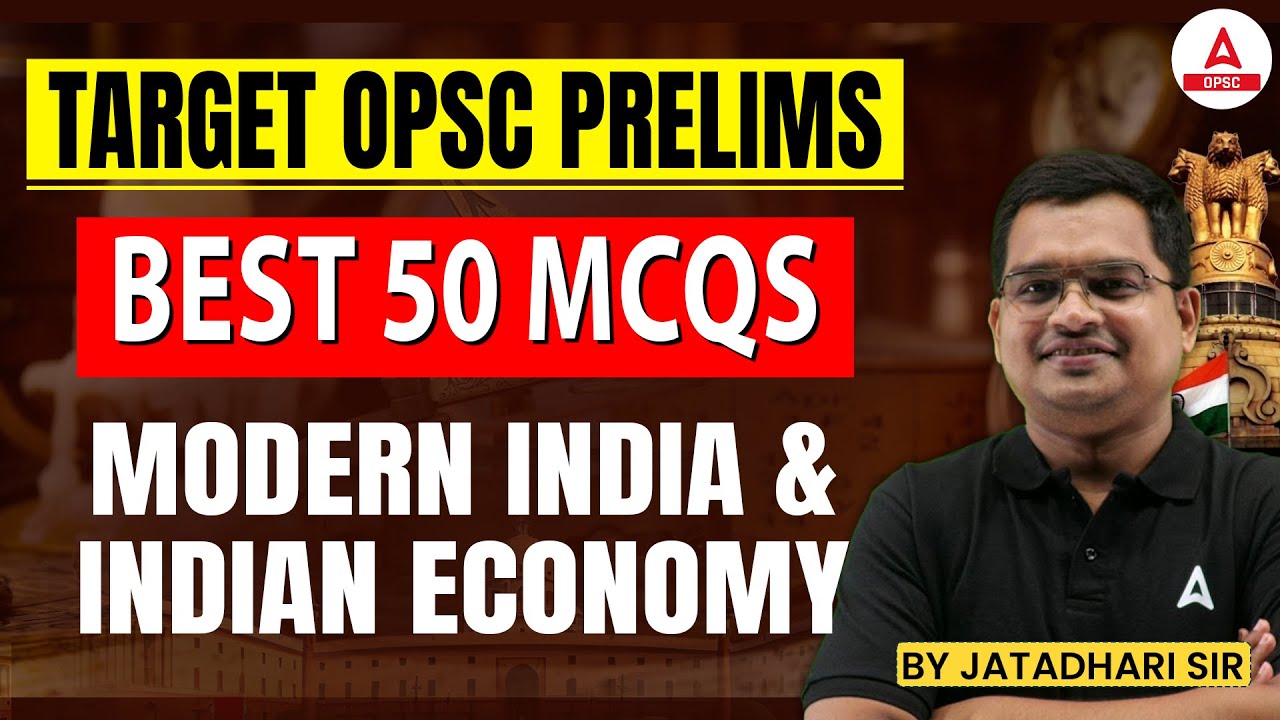 OAS Exam Preparation | Economics Class | Best 50 MCQs Modern India ...