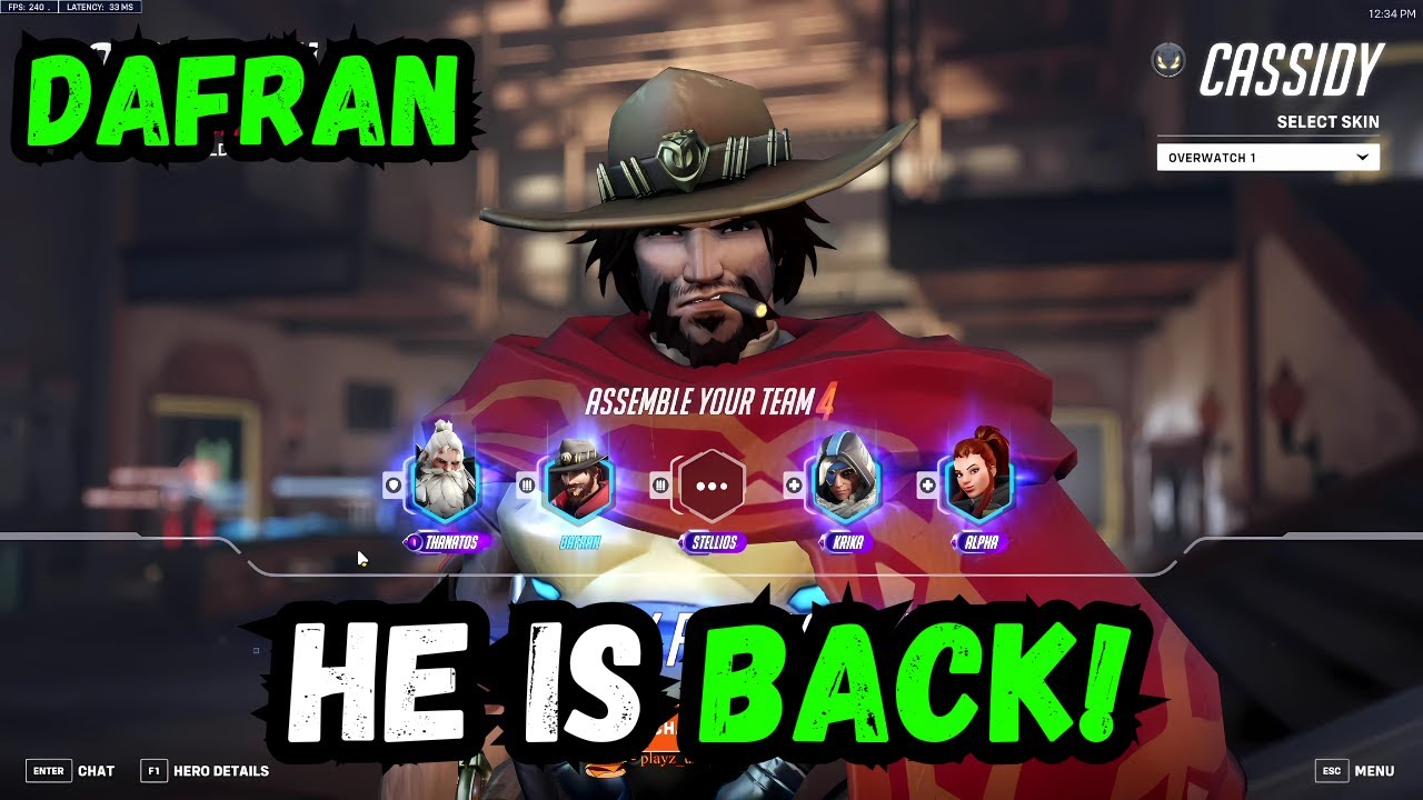 DAFRAN IS BACK ON OW2! SOJOURN + CASSIDY GAMEPLAY! SEASON 14 TOP 500! - YouTube