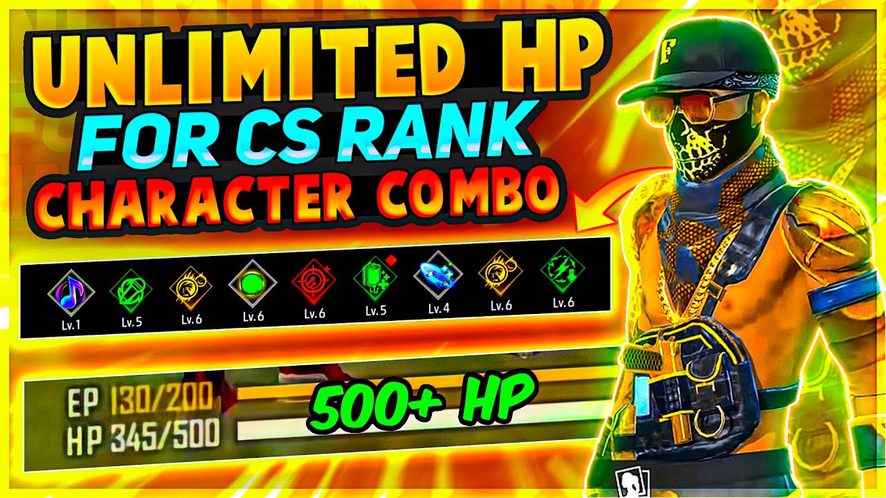 Unlimited Hp Character Combo For Cs Rank | Character Combination For ...