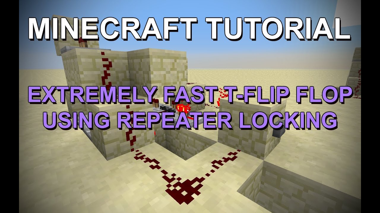 Minecraft Tutorial - Extremely fast T Flip Flop (12w42a, no pistons ...