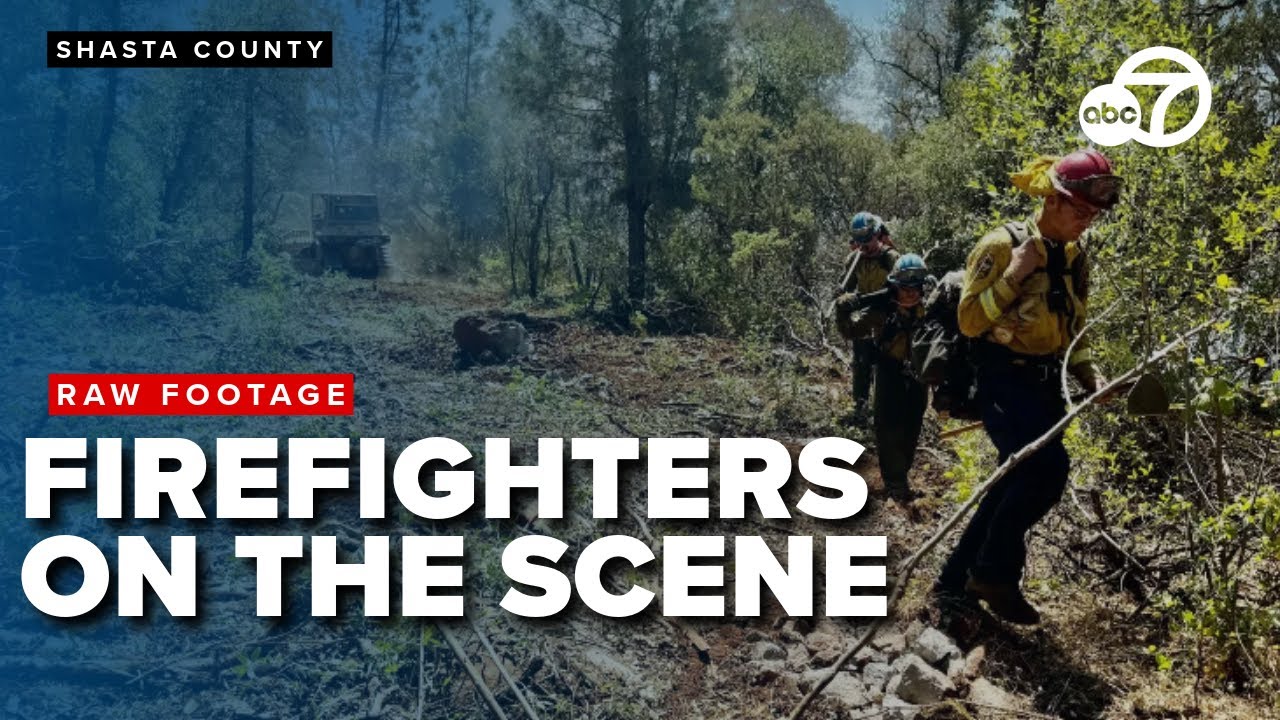 Raw video of firefighters on the scene of the Dersch Fire in Shasta ...