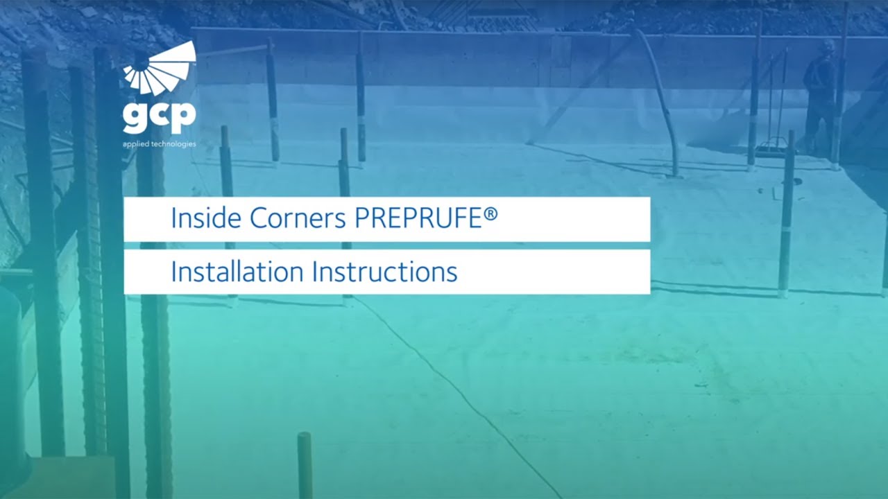 How to install PREPRUFE® Plus waterproofing on an inside corner - YouTube