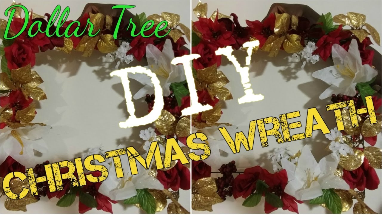 DIY Dollar Tree Christmas Wreath | Collab w Cakes & Concealer - YouTube