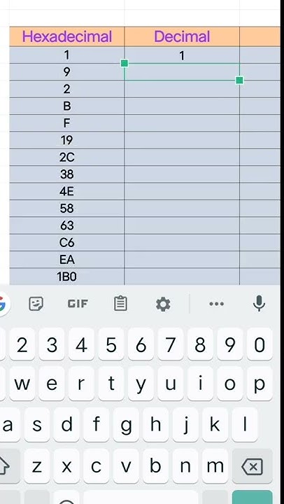 Coverete Hexadecimal to Decimal in Ms Excel | Ms Excel Functions - YouTube