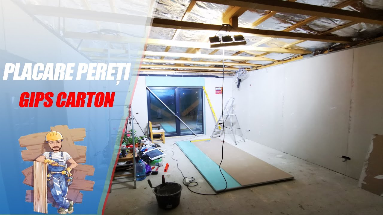 Placare pereti cu Gips Carton (Rigips) - YouTube