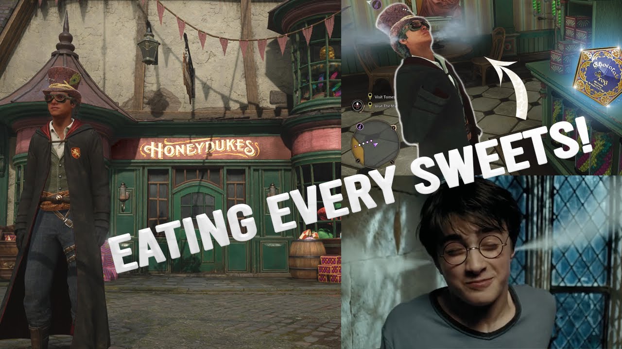 Hogwarts legacy vs Harry Potter Candies Honeydukes Candy Shop - YouTube
