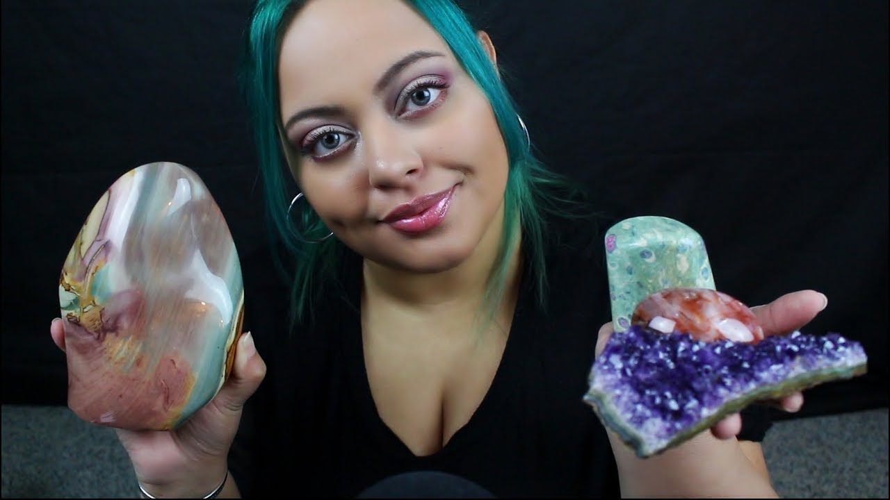 ASMR| My Crystal Collection (Updated) Scratching & Tapping *SUPER ...