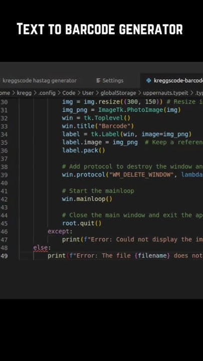 text to barcode generator #coding - YouTube
