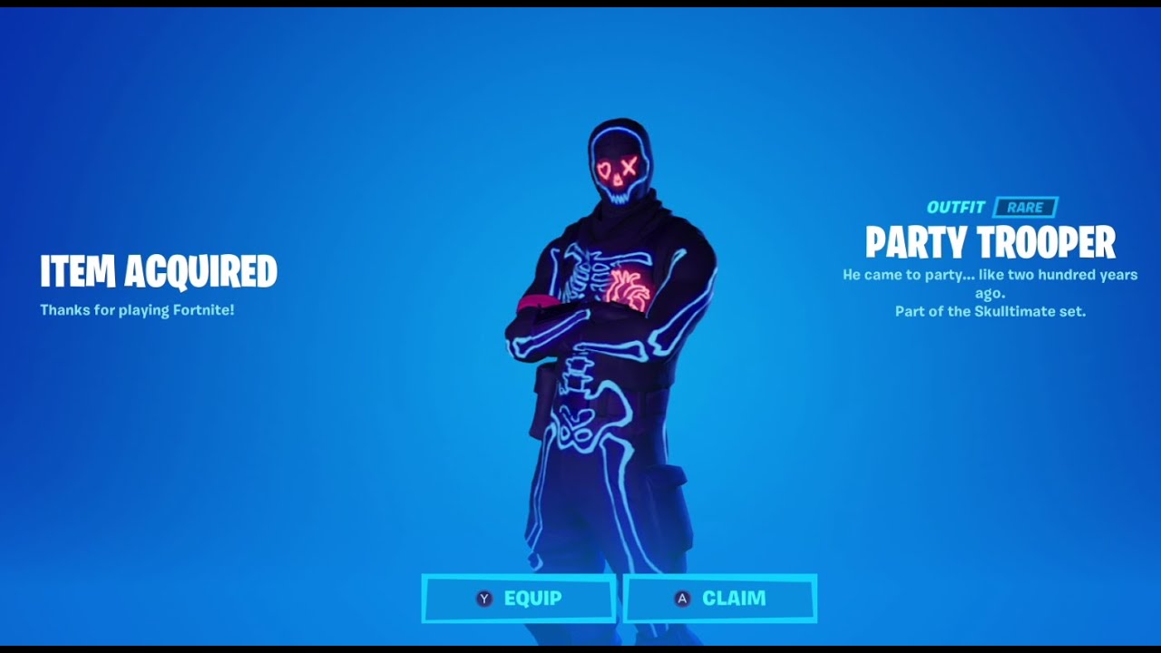 Buying Party Trooper in Fortnite Item Shop and Showcase - YouTube