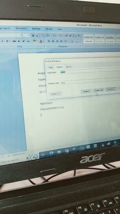 Microsoft Word Replace Short Cut Key 🔐🗝️🔐🗝️🔥📡📡🎥🎉🎉🔥🔥bhagatsingh Techtricks Viralvideo Youtube