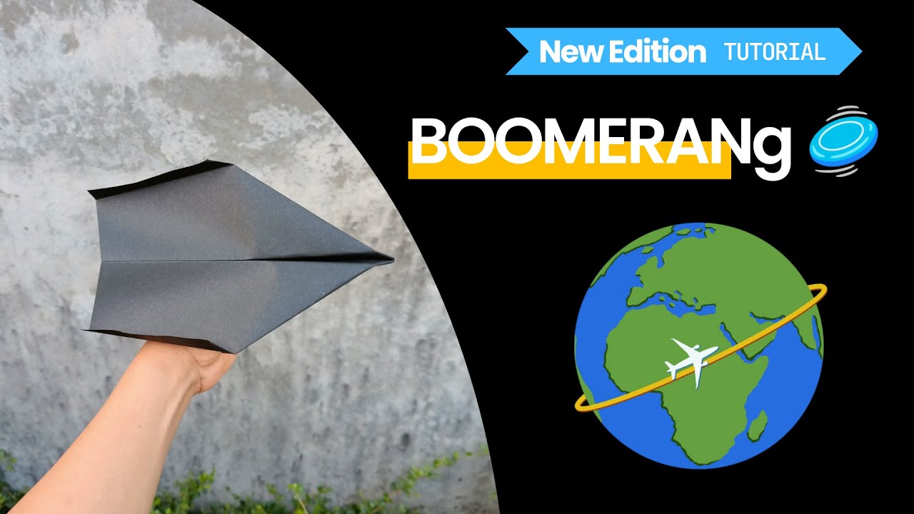 How to make a paper airplane easy that flies far | best boomerang paper ...
