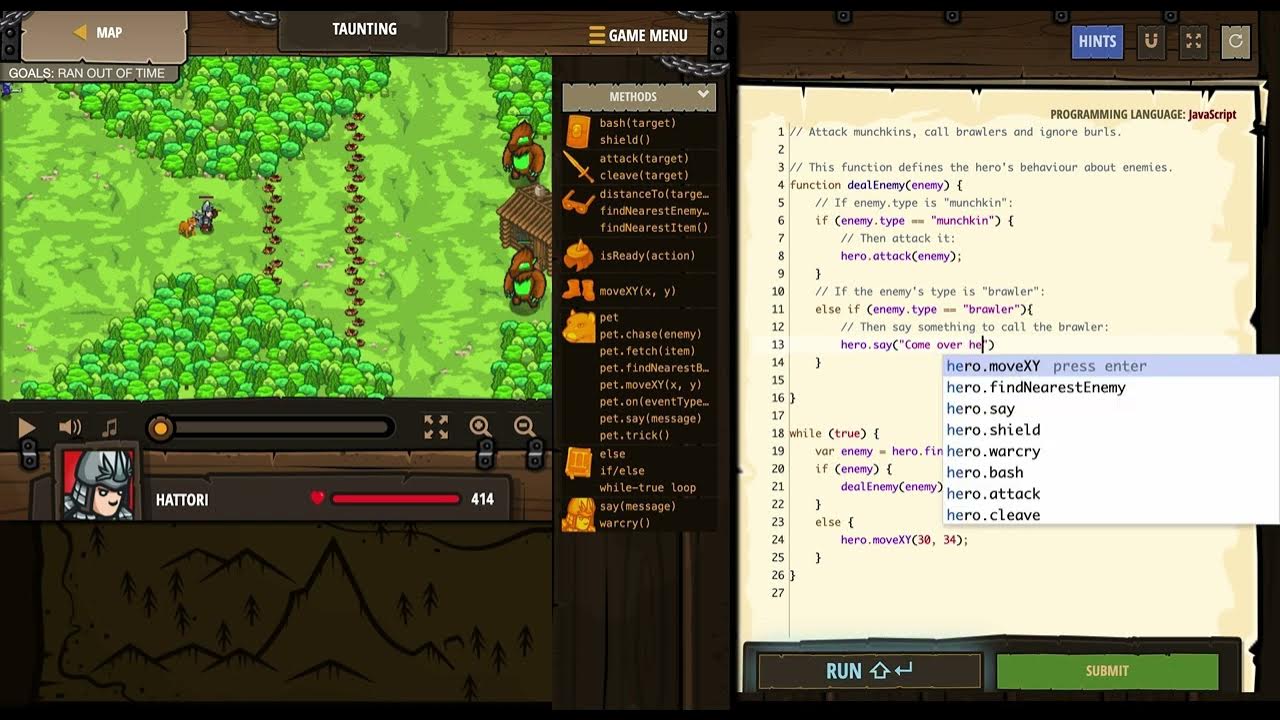 CodeCombat - Taunting - JavaScript - YouTube