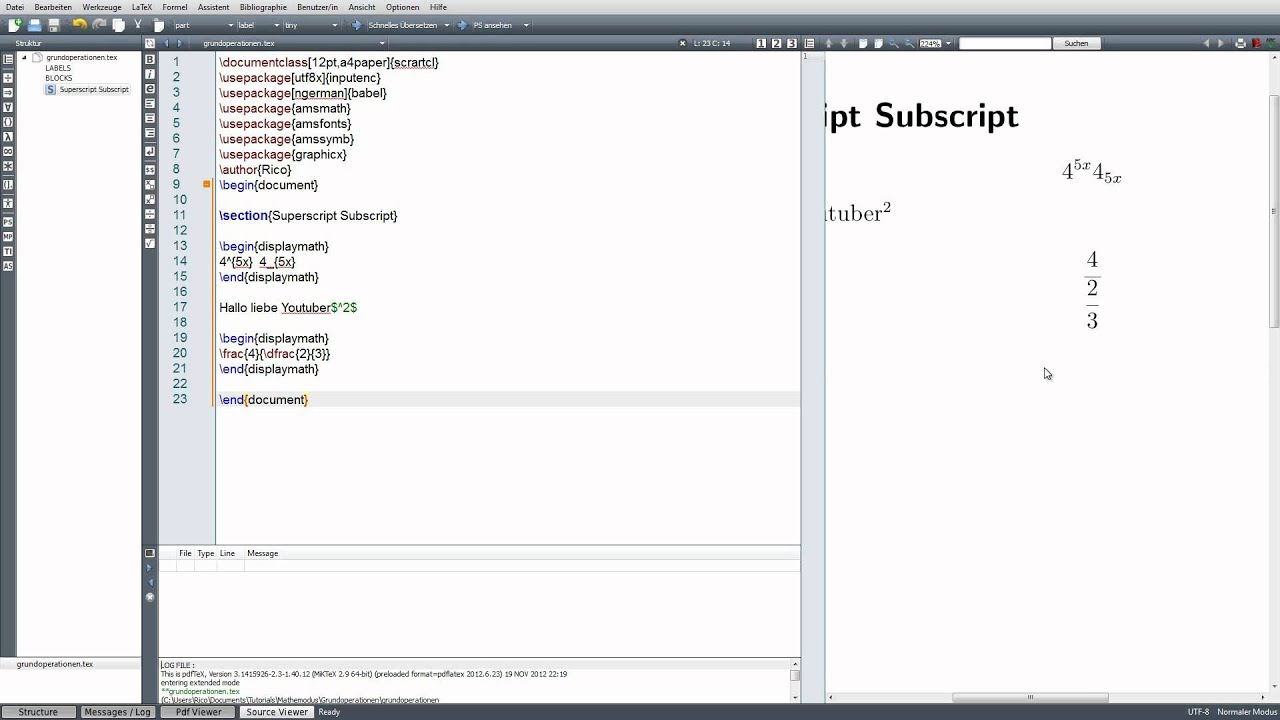 mathematische Grundoperationen - LaTeX Tutorial 11 - YouTube