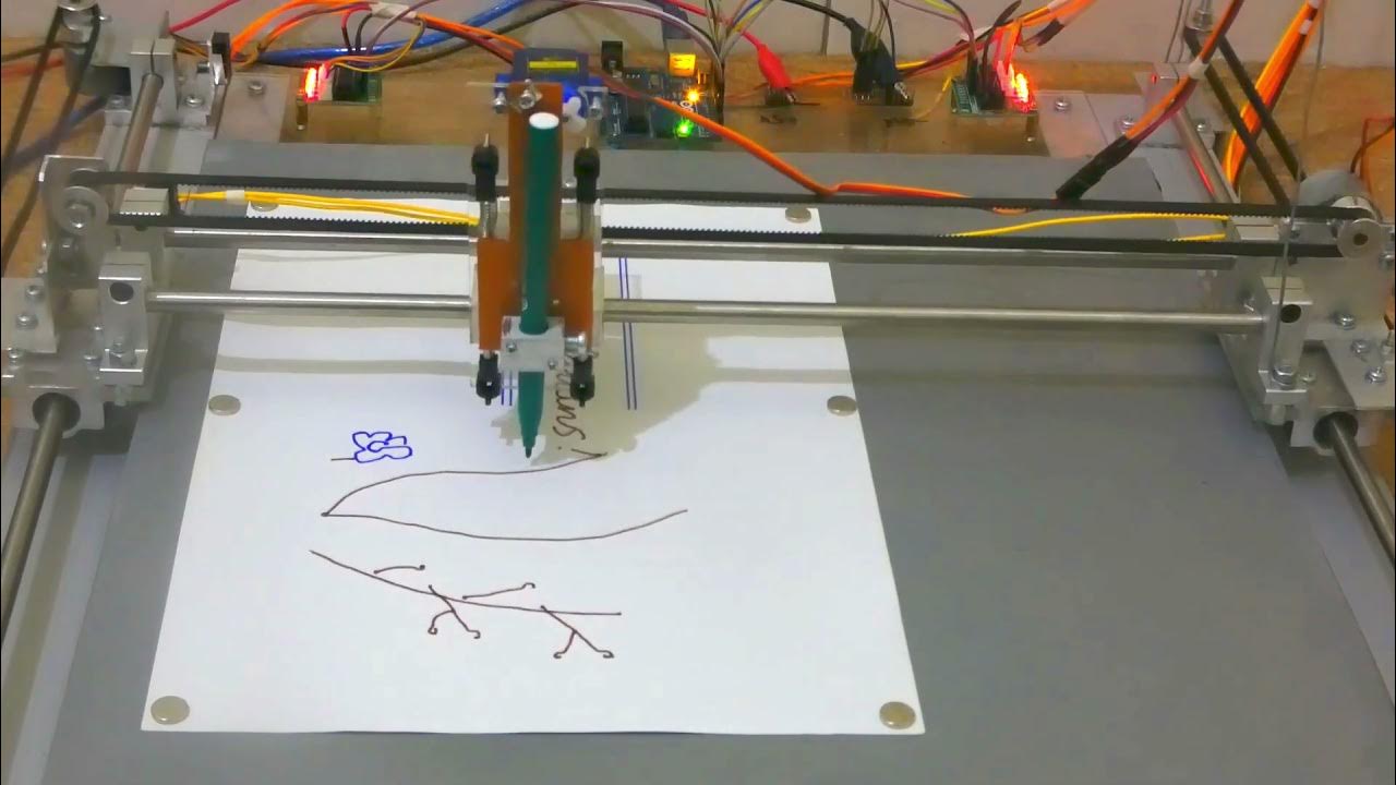 Arduino Pen Plotter CNC Machine from Scratch - Test #3 - YouTube