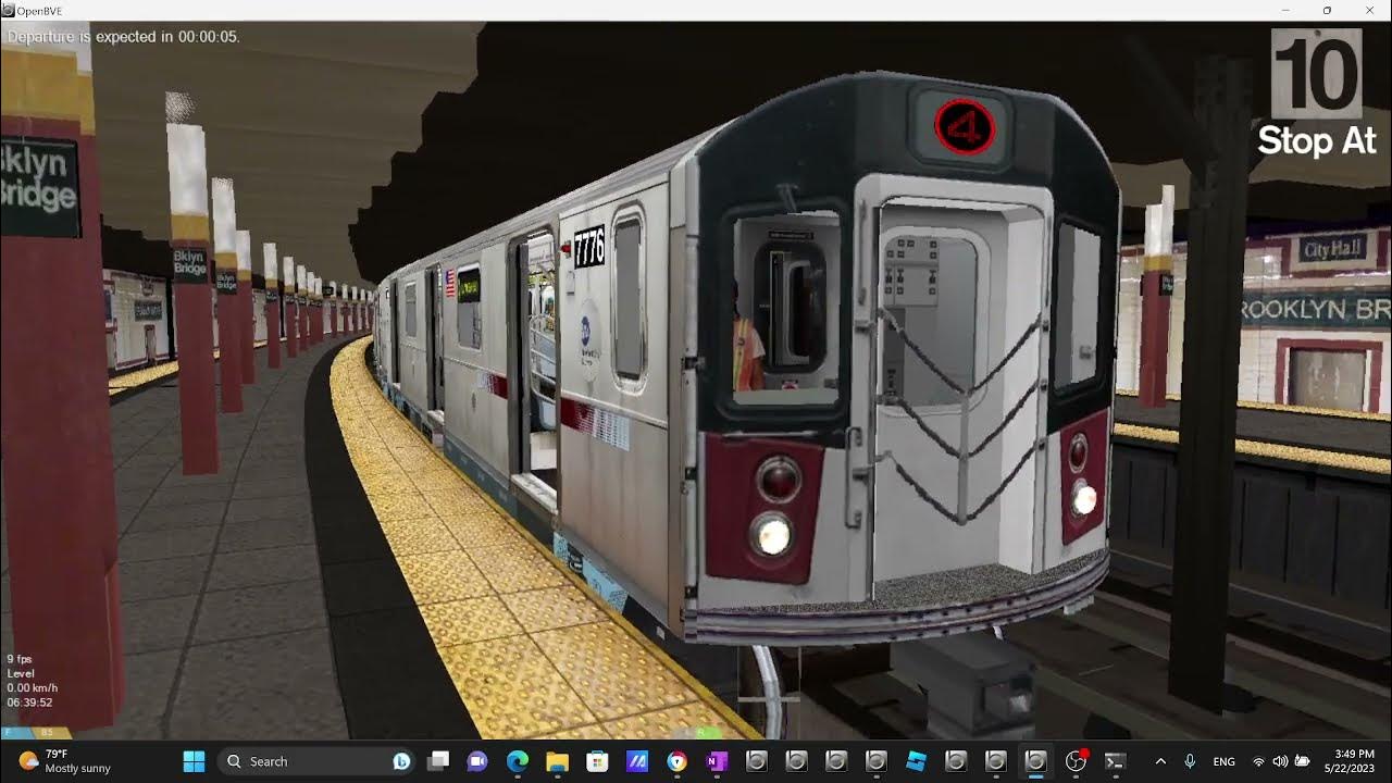 Openbve Gameplay SImulator V3.0 R142A 4 train from Crown Heights Utica Avenue to Woodlawn - YouTube
