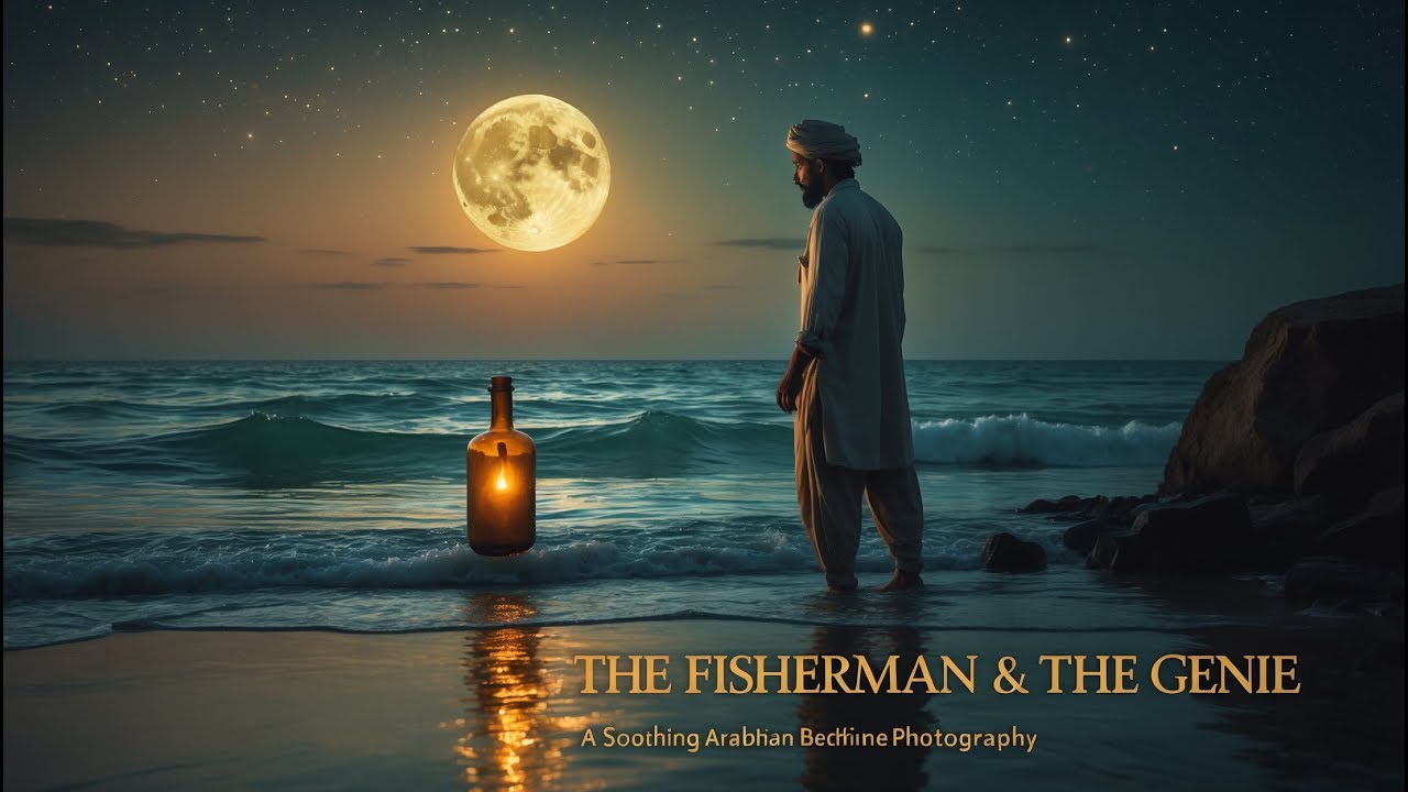 The Fisherman and the Genie 🌙 | Calming Arabian Folk Tale for Deep ...