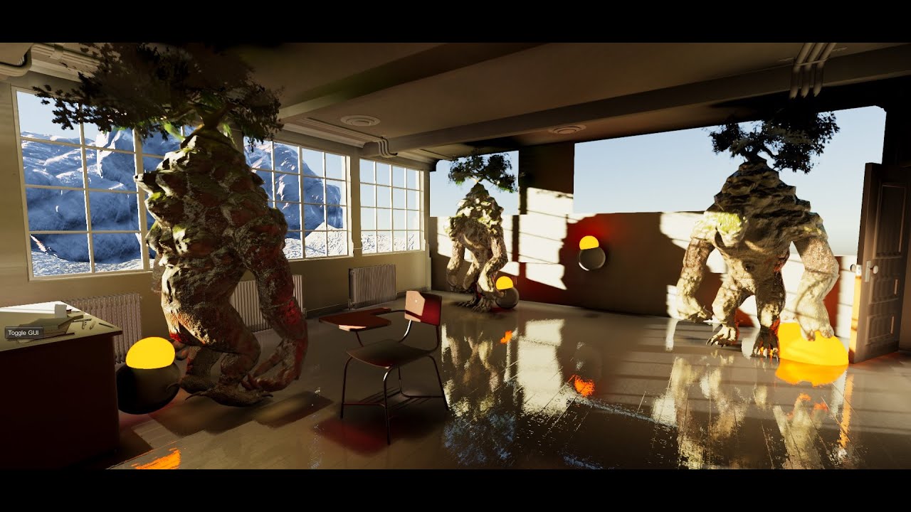 LUMINA Global Illumination - Mesh lights test in motion and with ...