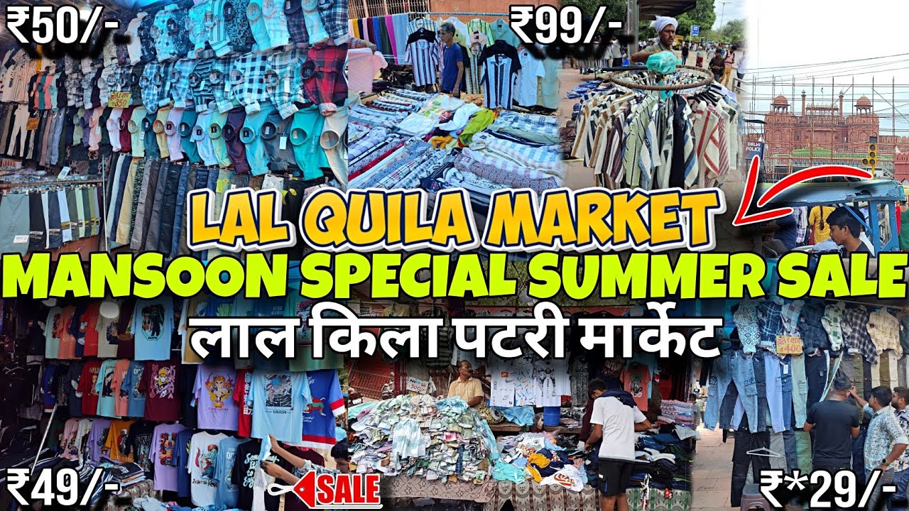 Lal Quila Market Delhi🔥| Mansoon Special Sale 2024 | Lal Kila Delhi ...
