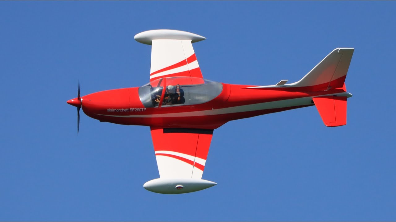 Sebart Electric RC Plane SIAI Marchetti SF.260TP Dynamic flight - YouTube