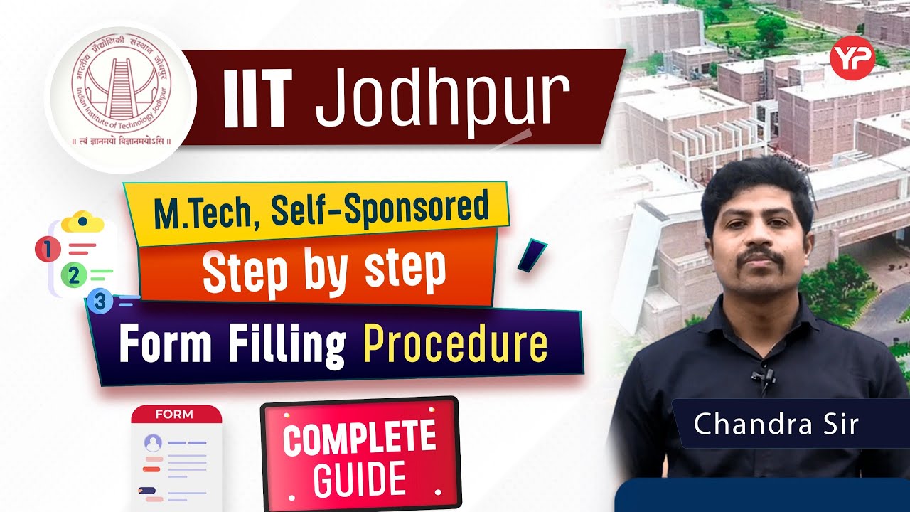 IIT Jodhpur M.Tech (Self-Sponsored) admission step-by-step application procedure | PGC 2025 ...
